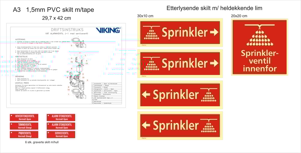 SKILT TIL MERKING VÅT ALARM | Dahl.no