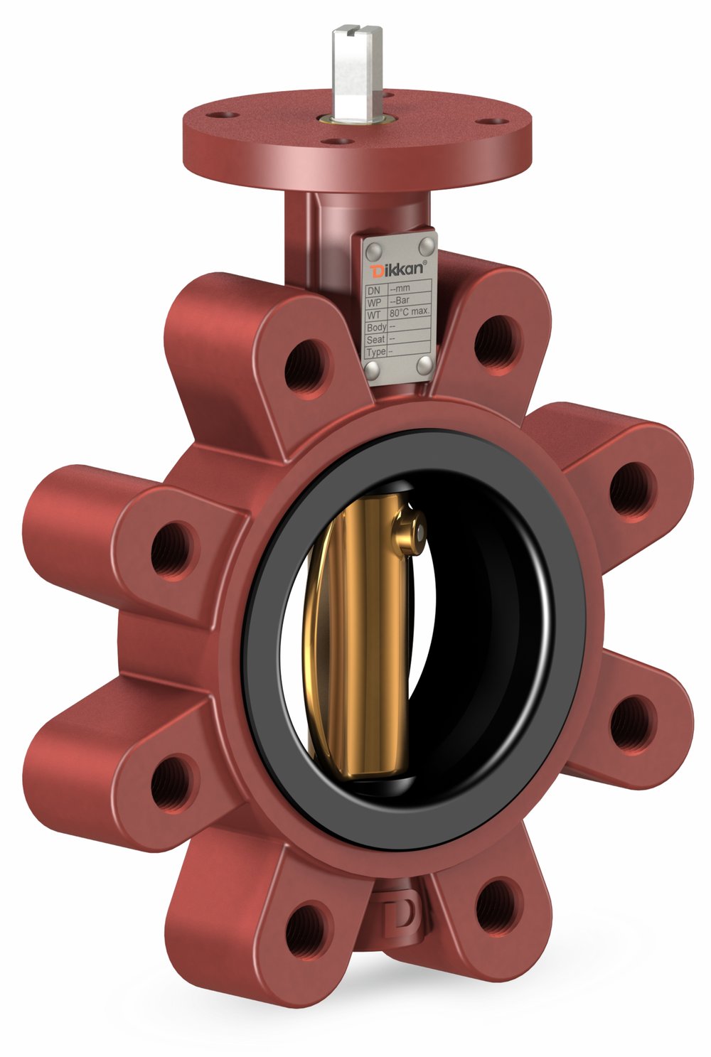 Fig. 283B.KA7 spjeldventil, EPDM sete, alu-bronse spjeld, Lug, PN10/16 ...