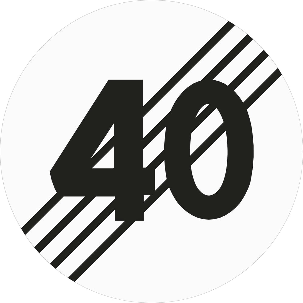 Skilt 364.40 Slutt på særskilt fartsgrense 40 km/t | Dahl.no