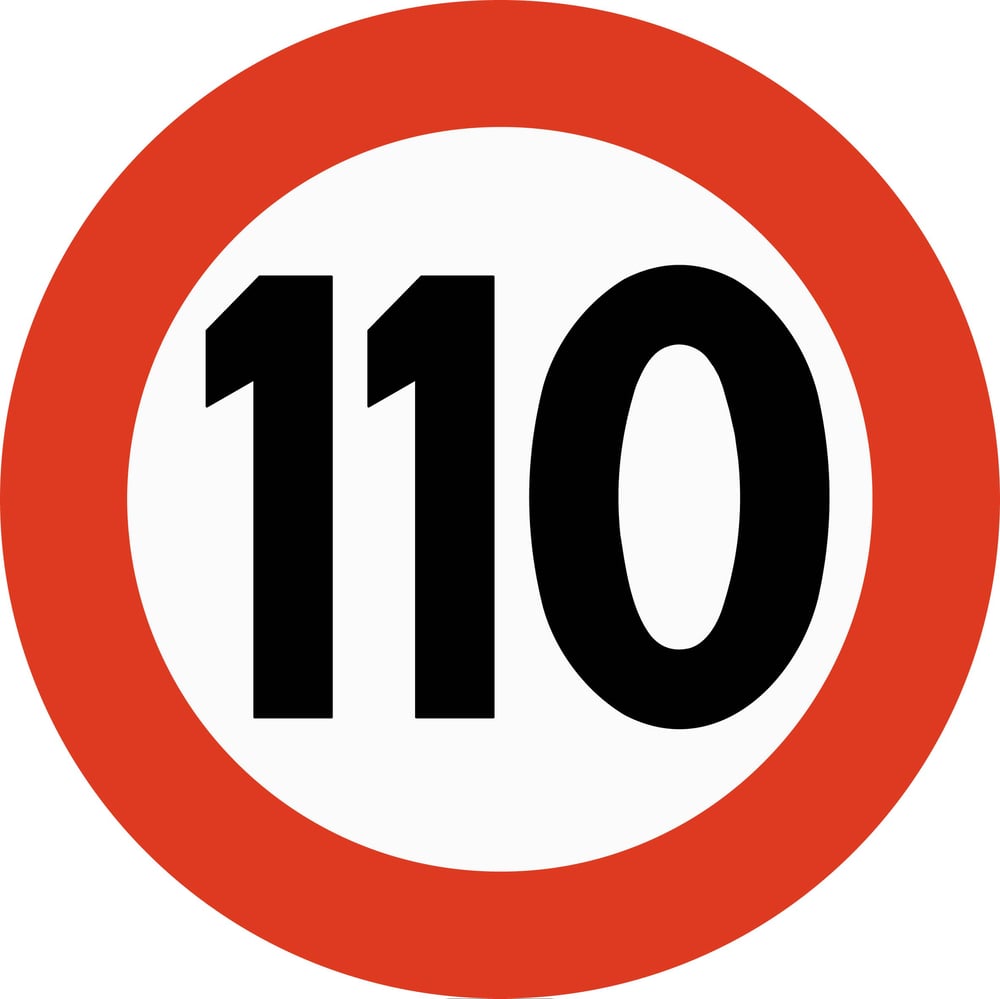 Skilt 362.110 Fartsgrense 110 km/t | Dahl.no